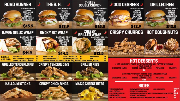 Menu – Burger Haven